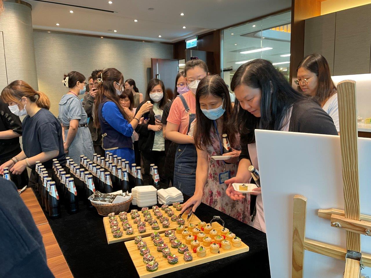 Last Friday's Kronenbourg 1664 Brut Lagar Beer Activity in our office ...