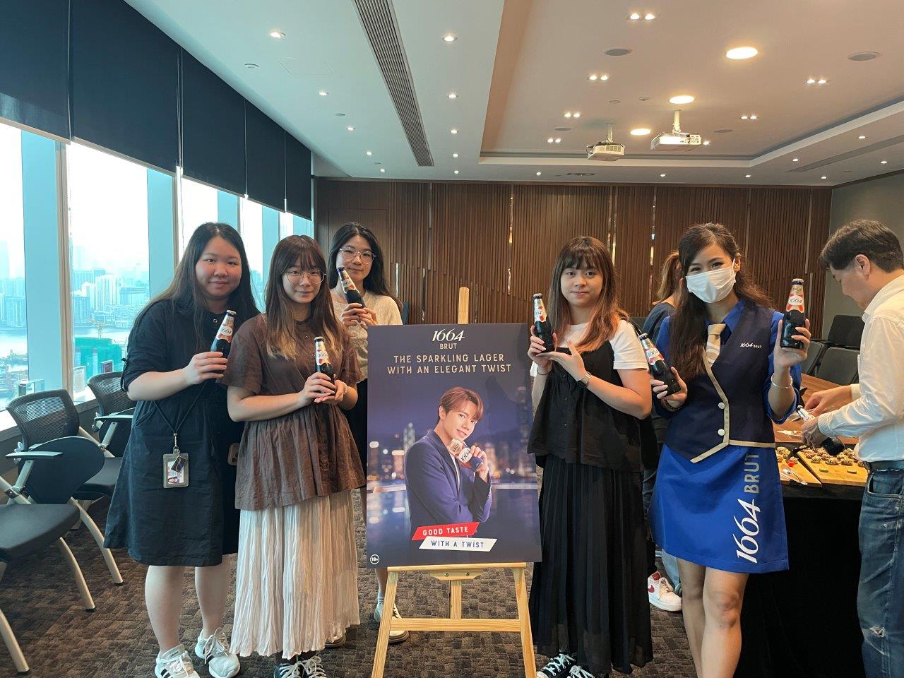 Last Friday's Kronenbourg 1664 Brut Lagar Beer Activity in our office ...